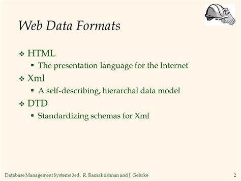 Database Management Systems 3ed R Ramakrishnan And J Gehrke1 Xml