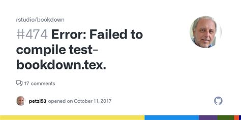 Error Failed To Compile Test Bookdown Tex Issue Rstudio Bookdown Github
