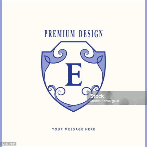크리에이티브 모노그램 문자 E 세련된 세련된 엠블럼 템플릿 우아한 로고 책 디자인 브랜드 이름 명함 레스토랑 부티크 호텔 초대에