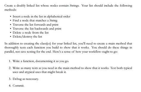 Solved Create A Doubly Linked List Whose Nodes Contain