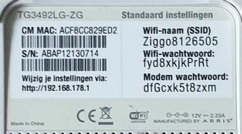 Ziggo Modem Login 192 168 1 1