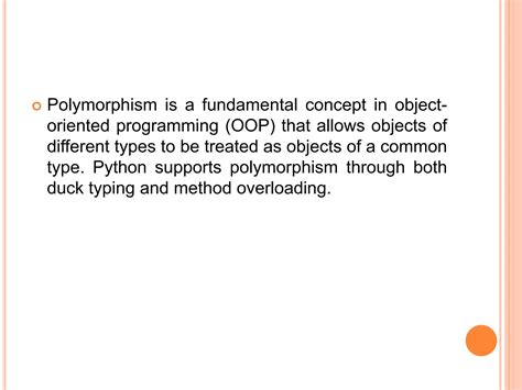 Polymorphism In Python Pptx