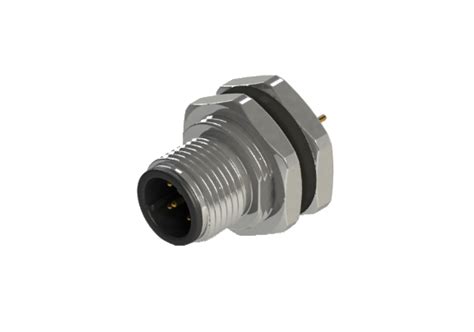 Ip66 To 68 M12 P Code 4 Pins 母針 外部線材加工 防水連接器 P12d S204sn 禾凌
