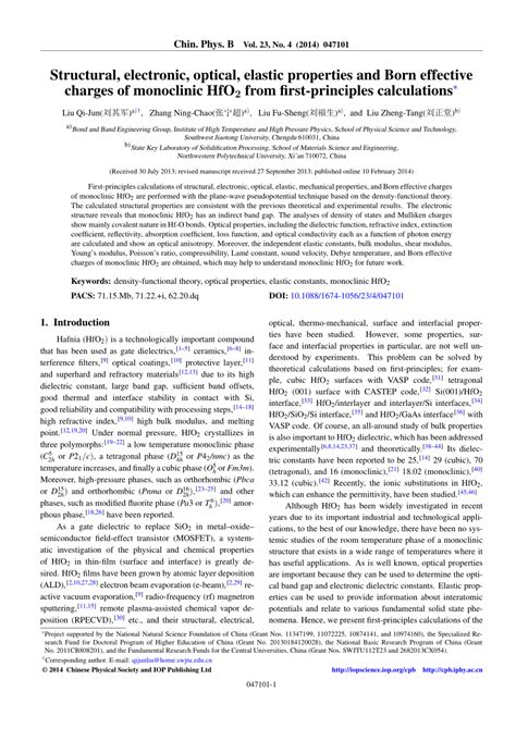 Structural Electronic Optical Elastic Properties And Born Effective
