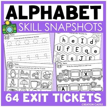 Alphabet Exit Tickets Letter Identification And Beginning Sounds