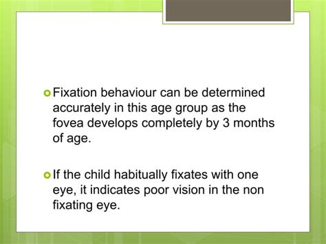 Visual Acuity In Infants Pptx