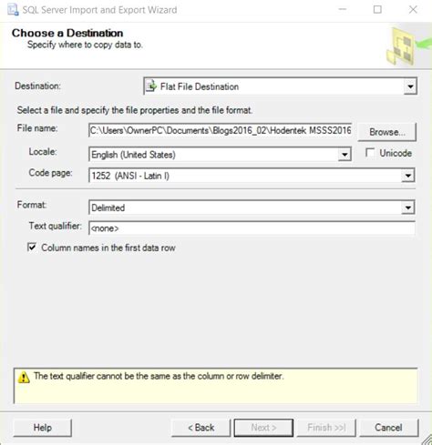 Hodentekmsss Creating A Csv File From Sql Server 2012 Data