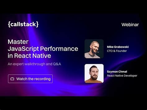 Free Video Master Javascript Performance In React Native Part 1 From Callstack Engineers