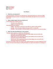 Lab1 Code Report Docx Name Chase Rogers RED ID 821380905 Date 1 29