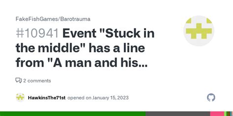 Event Stuck In The Middle Has A Line From A Man And His Raptor