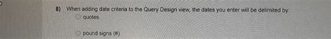solved when adding date criteria to the query design view