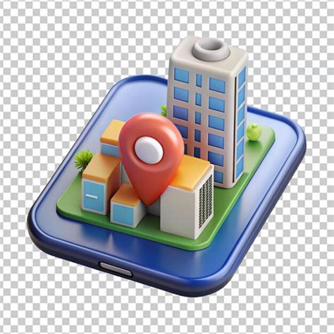 premium psd 3d render red map pointer icon isolated scene creator