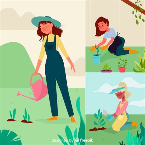 여성의 원예 이미지 Freepik에서 무료 다운로드
