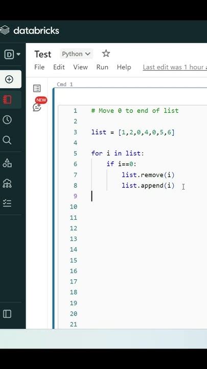 Python Move Zero To End Python Pythonforbeginners Pythonbasics Viralshorts Pythonloop
