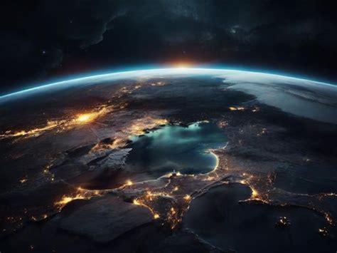 Premium Photo Earth Planet In Blue Gradient Style With Electric Power Button Hud Key Onoff