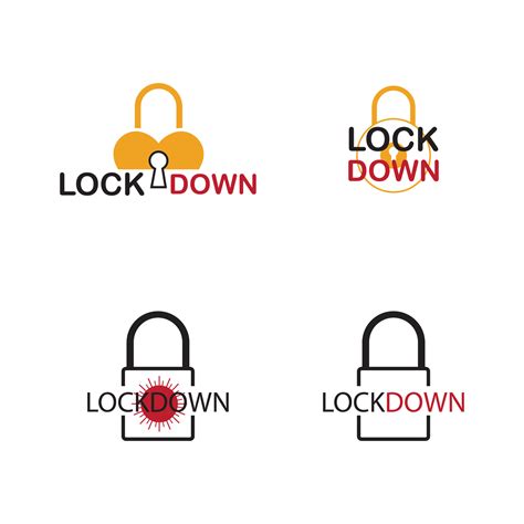Lockdown Logo Vector Illustration Design Template 4463124 Vector Art At Vecteezy