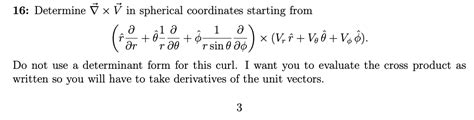Solved Determine V In Spherical Coordinates Starting Chegg