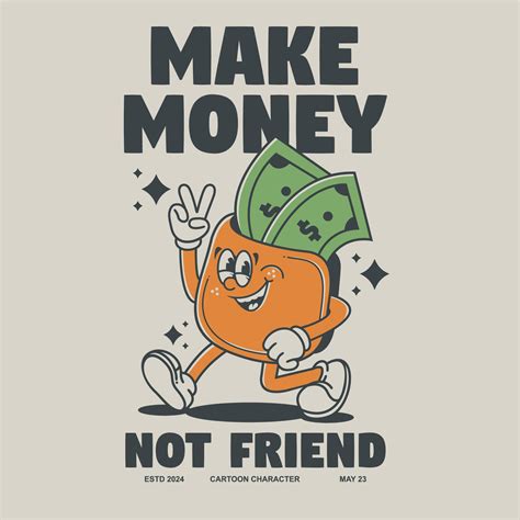 Funny Cartoon Character Of Wallet Money Can Be Used As Sticker