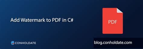 Add Watermark To PDF In C Insert Text Or Image Watermark To PDF In C Or Online