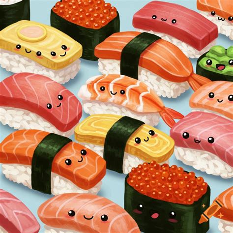 Sushi Wallpaper Anime Cute