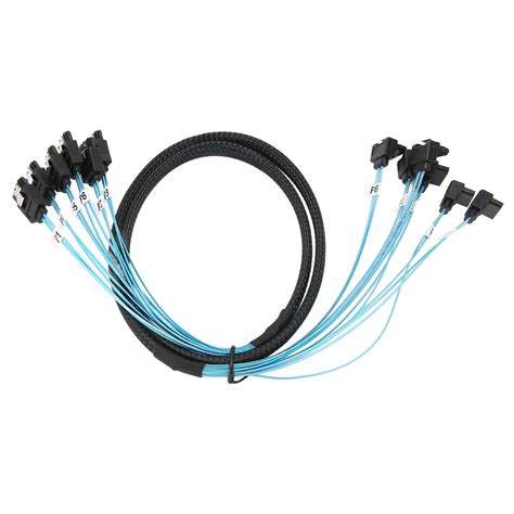 Mini Sas Cable 6 Sata To 6 Sata Straight Curved Cable 6gbps Anti Interference Double Group