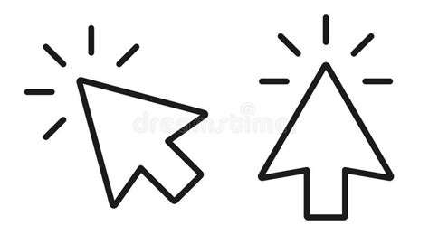 Cursor Arrow Icon Mouse Click Cursor Clicking Arrow Pointer Isolated
