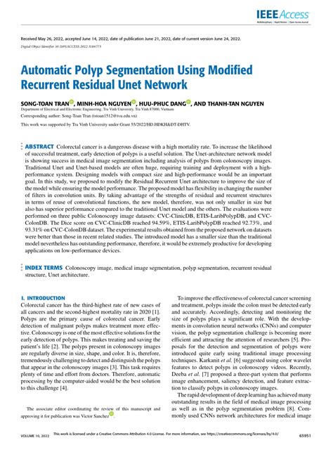 Pdf Automatic Polyp Segmentation Using Modified Recurrent Residual