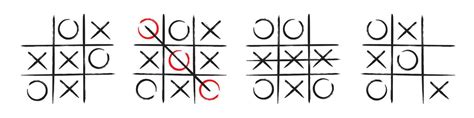 Tic Tac Toe Xo Game Hand Drawn Grid Doodle Template Illustration Set