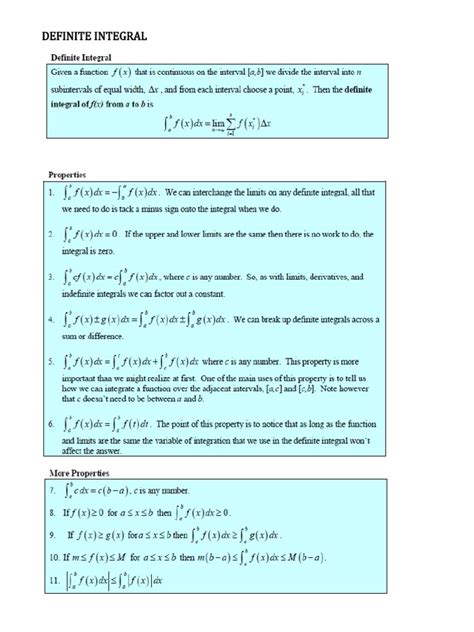 Definite Integral Module Pdf