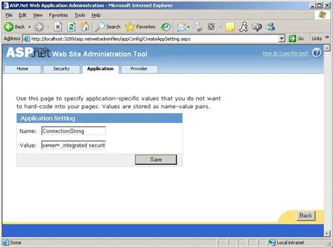 NET Configuration ASP NET