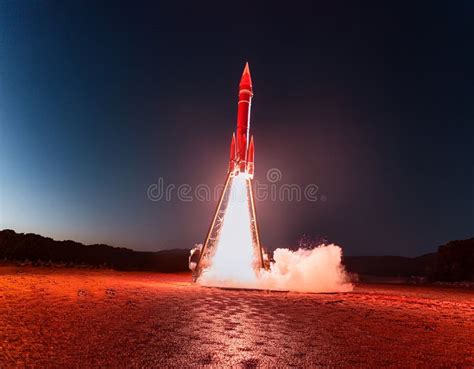 Red Rocket Red Fireworks Rocket Stock Illustration Illustration Of Night Smoke 367508197