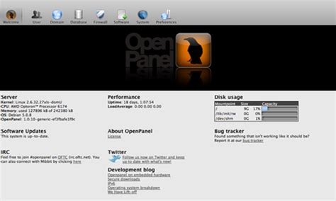Installing Free Web Control Panel OpenPanel On Rackspace Cloud