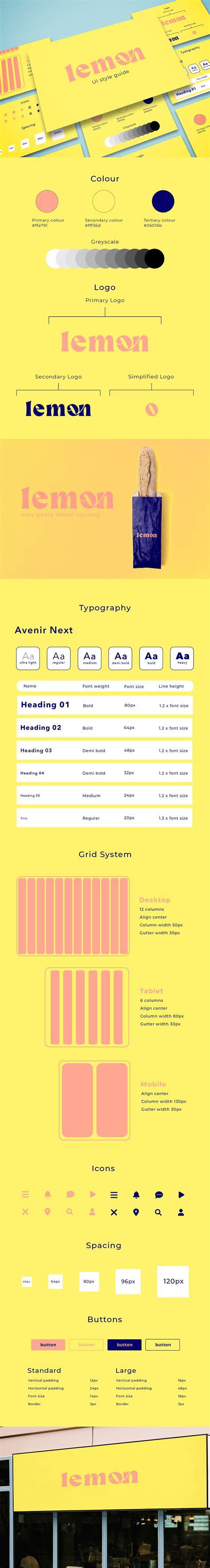 Lemon UI Style Guide On Behance