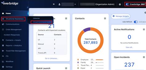 360™ accessing visual command center vcc via the left side
