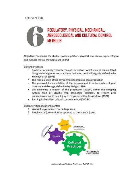 Solution Integrated Pest Management Module 6 Regulatory Physical