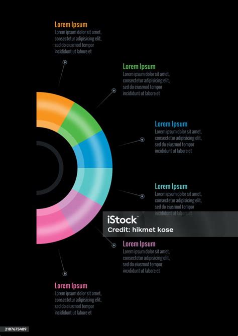 반 원 인포 그래픽 템플릿입니다 6개의 옵션 정보 템플릿 인터넷 편물 사업 연간 보고서 잡지 인포 그래픽 템플릿 개념에 대한 스톡 벡터 아트 및 기타 이미지 Istock