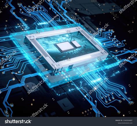 회로 보드의 3d 렌더링 기술 배경 스톡 일러스트 2340504887 Shutterstock