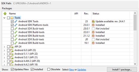 在 Android SDK Manager 移除了 Android SDK Tools 的解決方法 Xamarin Research