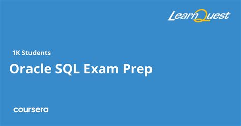 oracle sql exam prep coursya