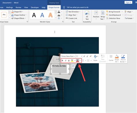 Cách chèn chữ vào ảnh trong Word