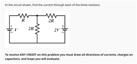 Solved In The Circuit Shown Find The Current Through Each