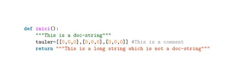 color distinguish between comment and docstring tex latex stack