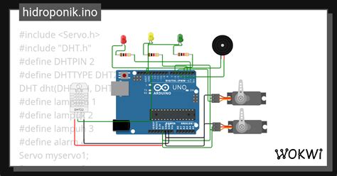 Hidroponik Ino Wokwi ESP STM Arduino Simulator