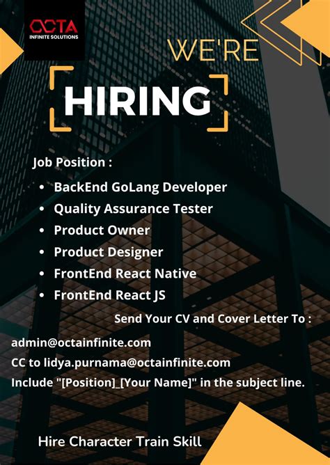 Octa Infinite Solutions On Linkedin Jakarta Wfo Jobopportunity Hiring Careergrowth