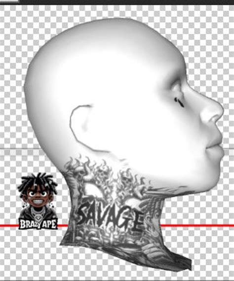 Male Savage Headneck Tattoo Fivem Gta Skin Ped Mods Etsy