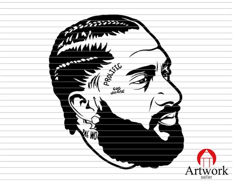 Nipsey Hussle Silohuette Svg Png  Digital Trending Etsy