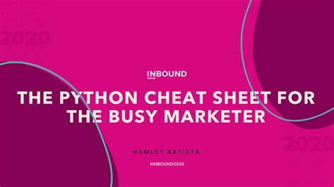 the python cheat sheet for the busy marketer pdf web development