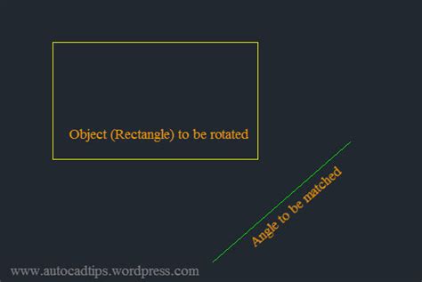 Rotate Objects To Reference An Angle Autocad Tips