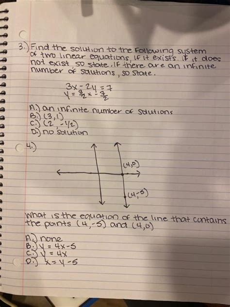 Solved 3 Find The Solution To The Following System Of Two