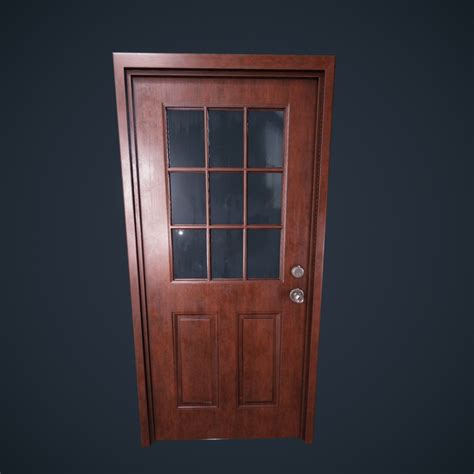 3d model door collection unity hdrp vr ar low poly cgtrader